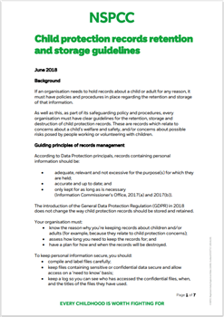 Haringey Safeguarding Children Partnership - Retention of Child ...